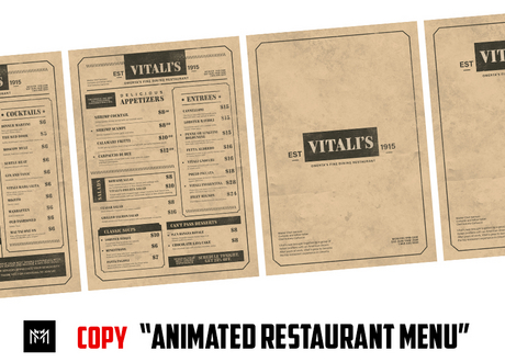 Second Life Marketplace - Animated Restaurant Menu