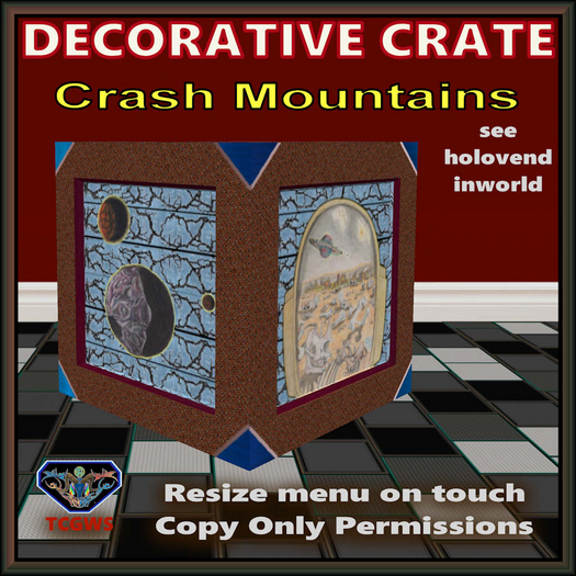 Second Life Marketplace - CRATE Decoration Crash of Rhinos Crash Mountain