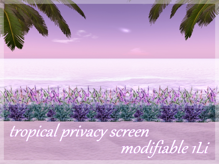 Second Life Marketplace - majestic.+ purple tropical privacy screen