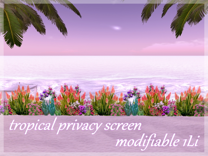 Second Life Marketplace - majestic.+ bright tropical privacy screen