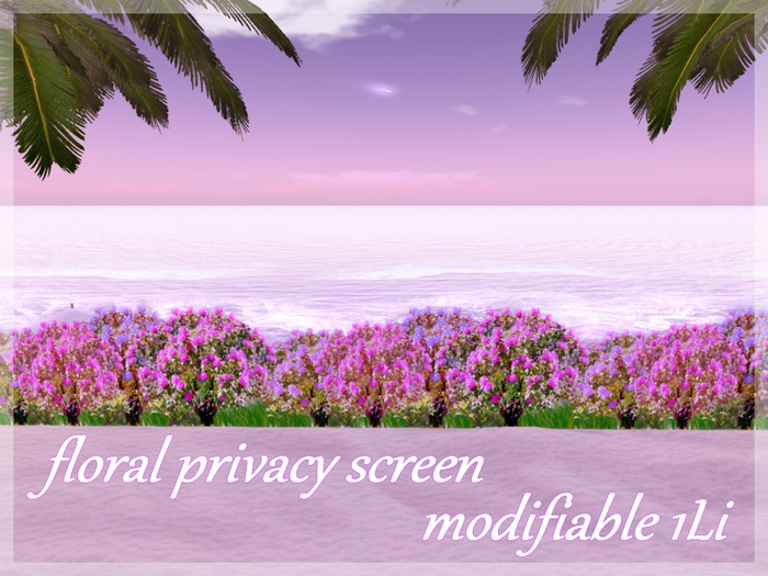 Second Life Marketplace - majestic.+ pink floral privacy screen