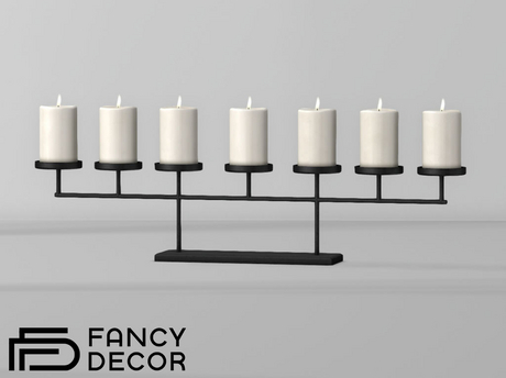 Second Life Marketplace - Fancy Decor: Chastain Pillar Candle Holder ...
