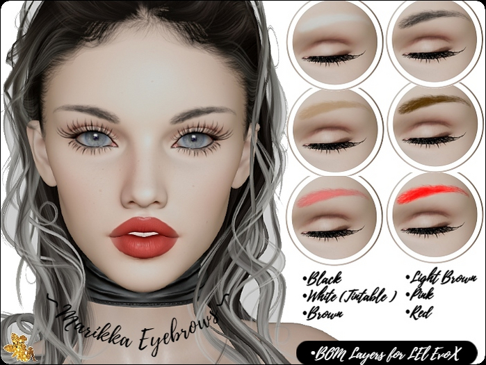 Second Life Marketplace - NT - Marikka Eyebrows (Lel EvoX)