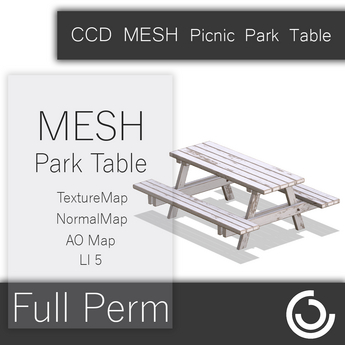 Second Life Marketplace - MESH Picnic Parc Table
