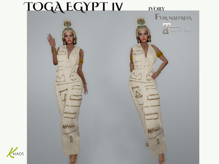 Second Life Marketplace - TOGA EGYPT IV Ivory - For Maitreya.::KhaOs::.