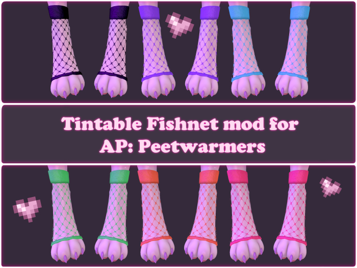 Second Life Marketplace - pink heroin: Fishnet mod for Peetwarmers!