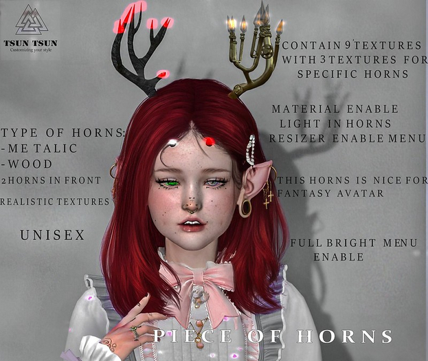 Second Life Marketplace Tsun Tsun Pieces Of Horns