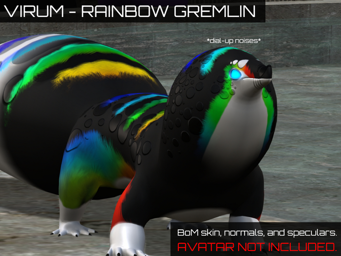 Second Life Marketplace - [MC] Virum - Rainbow Gremlin Mod