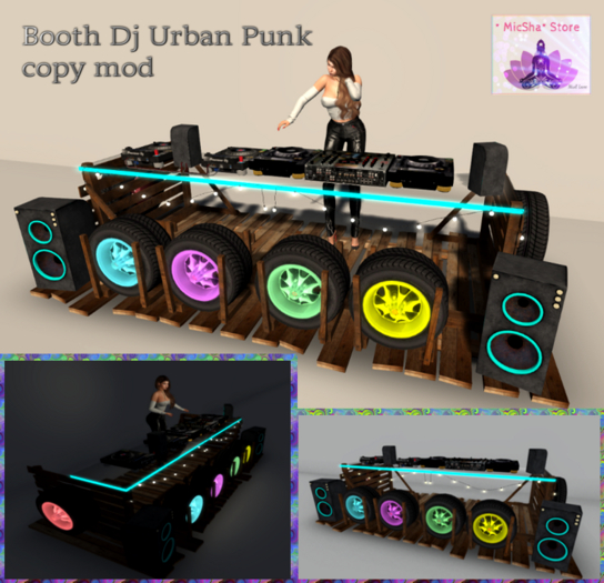 Second Life Marketplace - BOX-BOOTH DJ URBAN PUNK