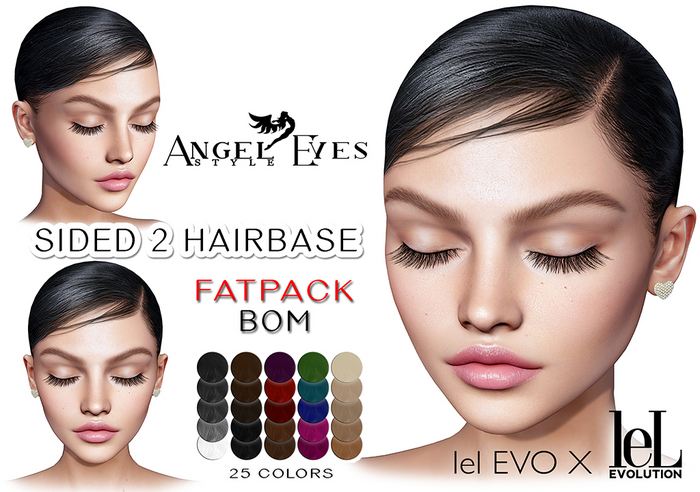 Second Life Marketplace - Angel Eyes - SIDED 2 Hairbase Lelutka EvoX ...