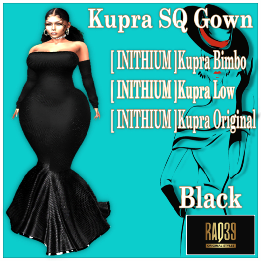 Second Life Marketplace - [R39] Kupra SQ Gown-Black