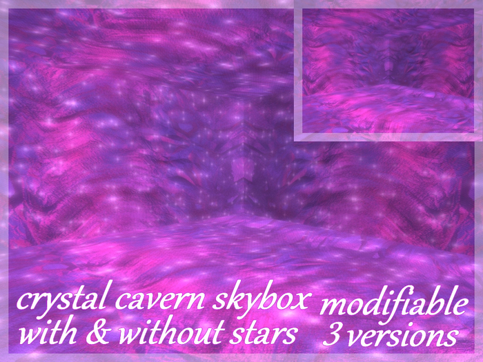 Second Life Marketplace - majestic.+ pink and plum crystal cavern skybox