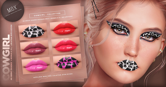 Second Life Marketplace Mox Cowgirl Lipstick Lelutka Evox 8394