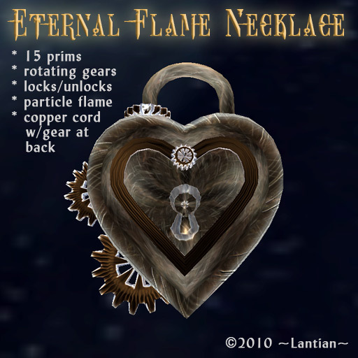 Second Life Marketplace - ~LanTN~Necklace - Eternal Flame Steampunk ...