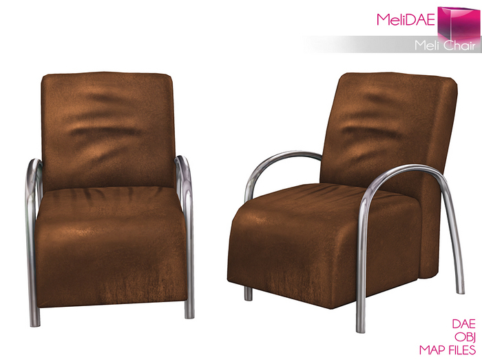 Second Life Marketplace - Dae, Obj, FBX, And Texture Files Suede Chair