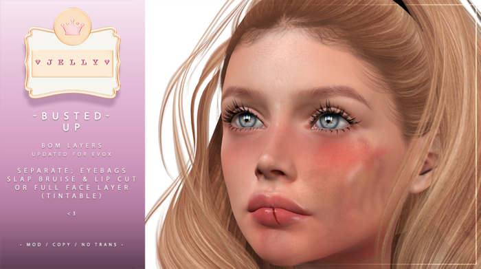 Second Life Marketplace - -JELLY- Busted Up - Tintable Updated for Evox