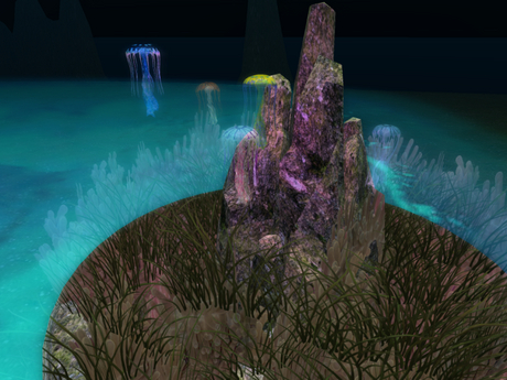 Second Life Marketplace - SR.store Jellyfish rock underwater scene
