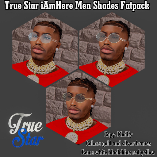 Second Life Marketplace - *True Star iAmHere Men Shades (MP)