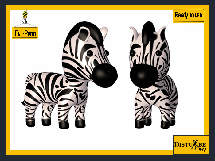 Second Life Marketplace - ::DisturbeD:: Debra the Zebra Kawaii Toon ...