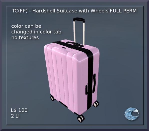Second Life Marketplace - Hardshell Suitcase with Wheels FULL PERM
