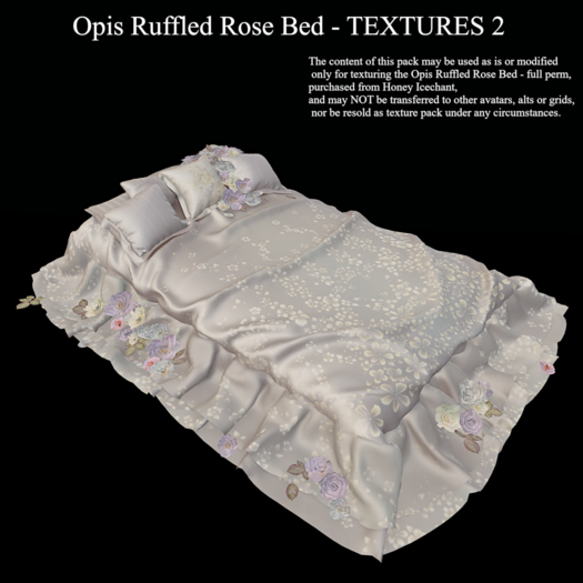 Second Life Marketplace - Opi's Ruffled Rose Bed - Full Perm TEXTURES 2 ...