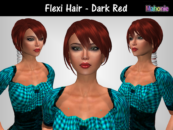 Second Life Marketplace - Flexi Hair - Dark Red (Mahonie Shop)