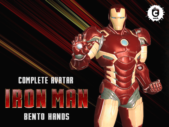 Second Life Marketplace - :: UCM :: Iron Man - Avatar ( Bento Hands )