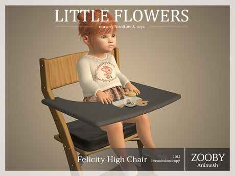Second Life Marketplace - FelicityHigh Chair|Zooby Animesh