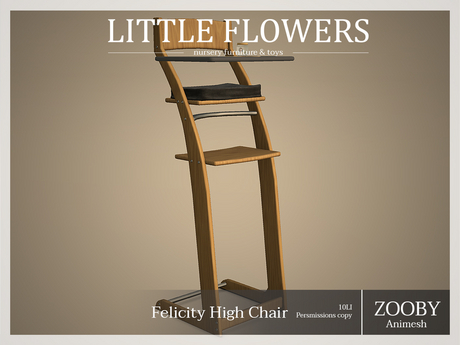 Second Life Marketplace - FelicityHigh Chair|Zooby Animesh
