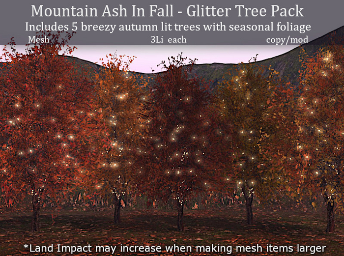Second Life Marketplace - LOVE SUPERSTORE - MOUNTAIN ASH IN FALL