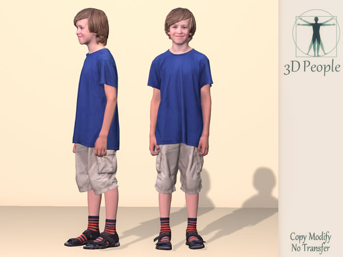 Second Life Marketplace - 3D People - Family - Kid Boy Smiling (2 LI)