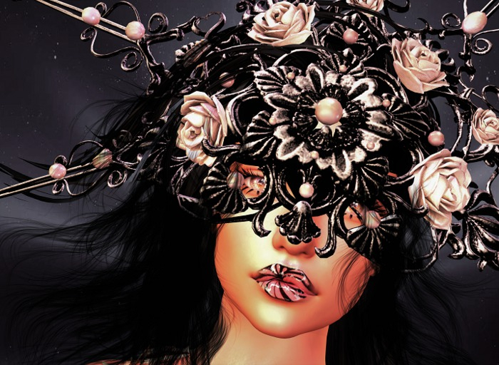 Second Life Marketplace - :Moon Amore: Ethereal Time/ Decima Mask - BLACK