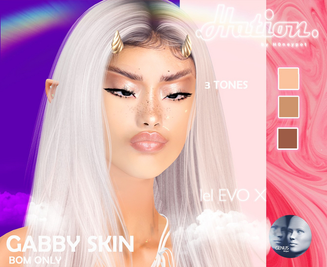 Second Life Marketplace - .HATION. GENUS Gabby skin Tone 0