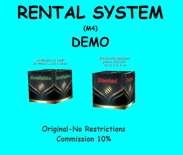 Second Life Marketplace - [Face] Rental system box M4 DEMO - TESTING