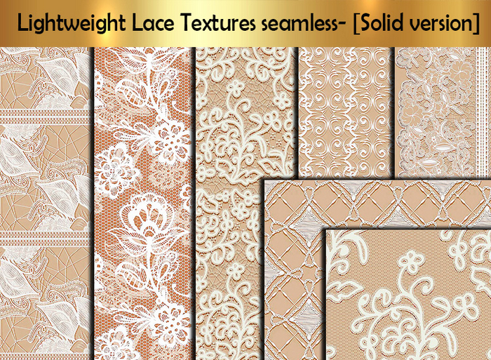 Second Life Marketplace - Lightweight Lace Textures - [Solid version] J