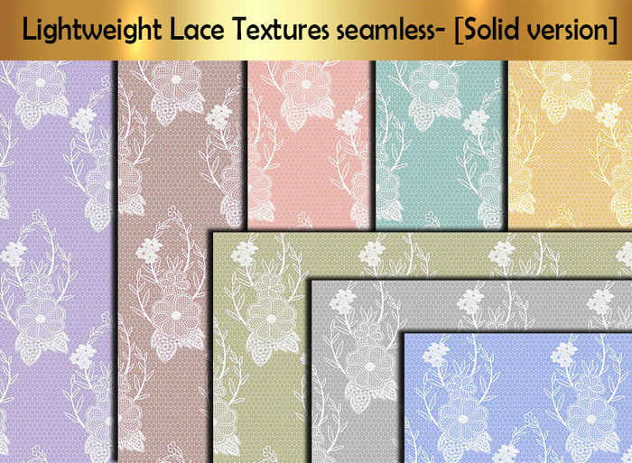 Second Life Marketplace - Lightweight Lace Textures - [Solid version] L
