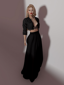 Second Life Marketplace - SAS - Nini Black Outfit (MB & FM)