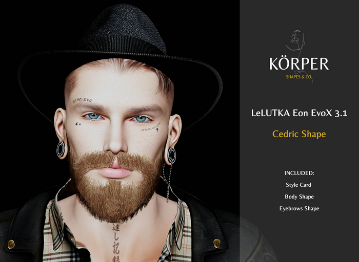 Second Life Marketplace - Korper - CEDRIC Shape (Lelutka Eon head)