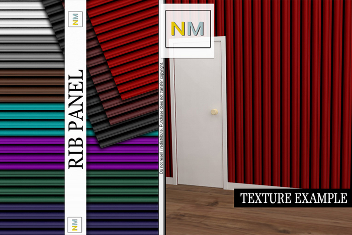Second Life Marketplace - Rib Panel 10 Seamless Builders Textures NM