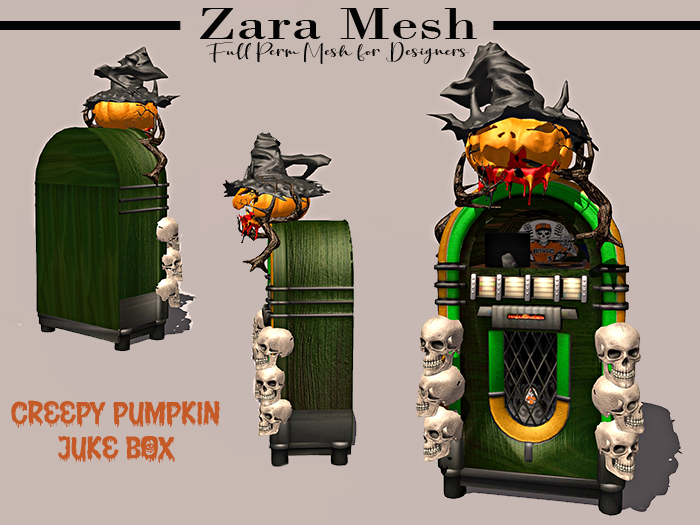 Second Life Marketplace - ZM - Halloween - Creepy Pumpkin Juke Box ...