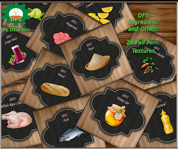 Second Life Marketplace - DFS TEXTURES - DFS Ingredients and Others ...
