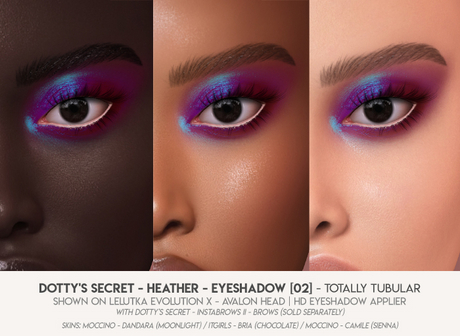 Second Life Marketplace - Dotty's Secret - Heather - Eyeshadow Palette ...