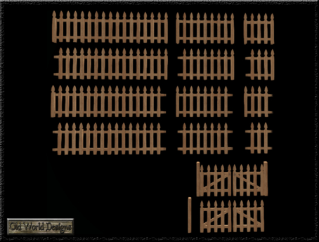 Second Life Marketplace - Old World Designs 16 Piece Gothic Picket ...