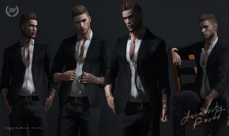Second Life Marketplace - Animosity - 102 Pose Pack w/Chair Prop