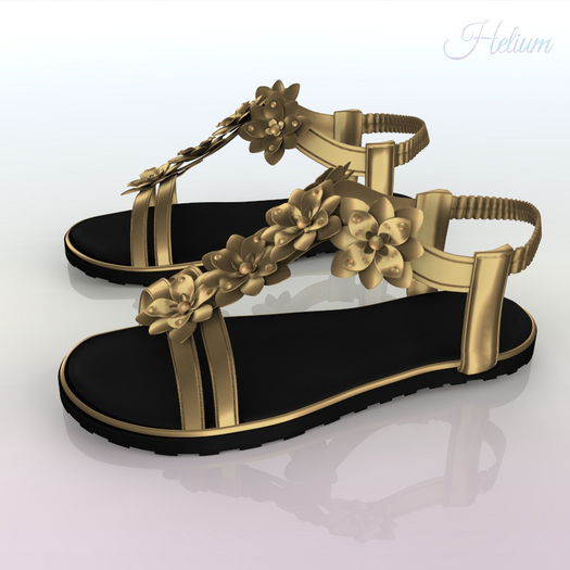 Second Life Marketplace - Gold Sandals