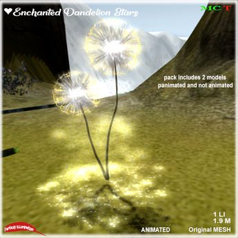 Second Life Marketplace - Flowers Lights - Mesh Enchanted Dandelion ...