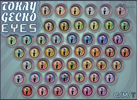 Second Life Marketplace - [Razzicle] Tokay Gecko Eyes Fatpack