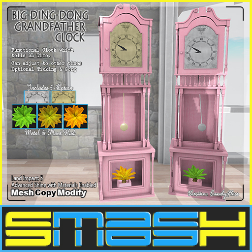 Second Life Marketplace - SMASH - Big-Ding-Dong Grandfather Clock ...