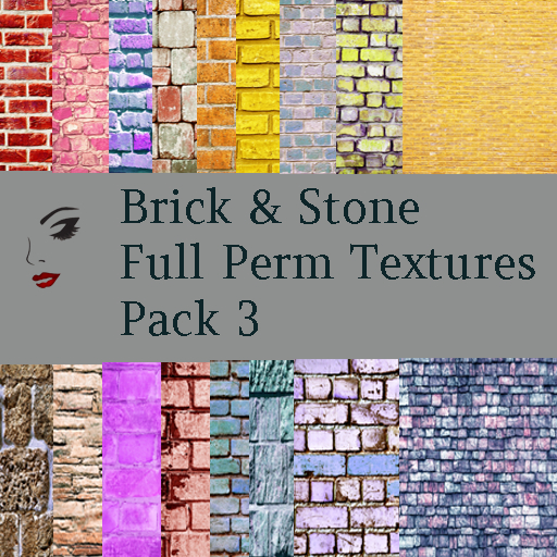 Second Life Marketplace - YGTL - BRICK AND STONE FULL PERM TEXTURES PACK 3