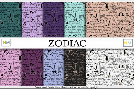 Second Life Marketplace - Zodiac 10 Seamless Fabric Patterns Textures NM